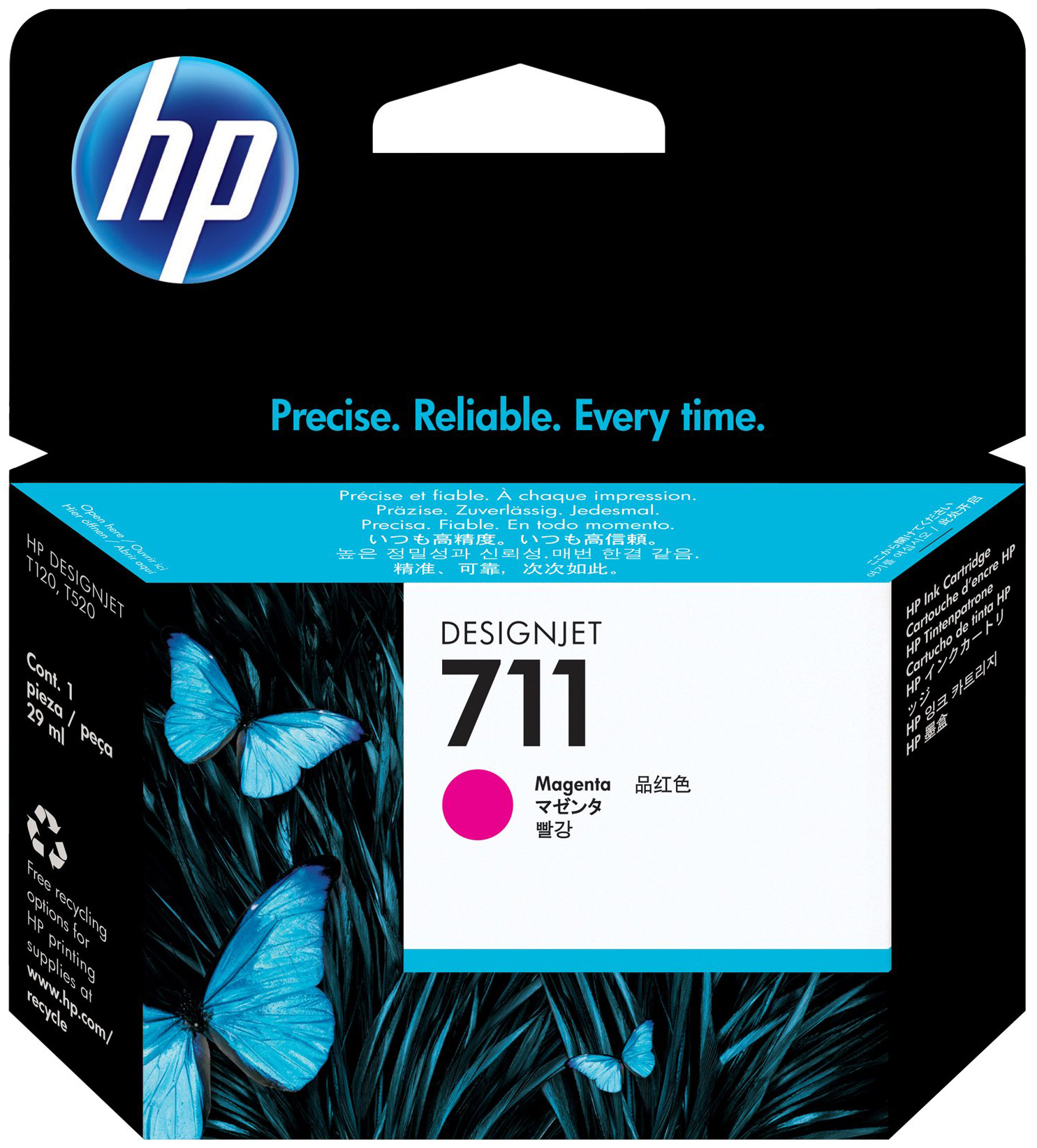 Original HP 711 | CZ131A Tinte Magenta ( 01.2026 ) | Tonoo